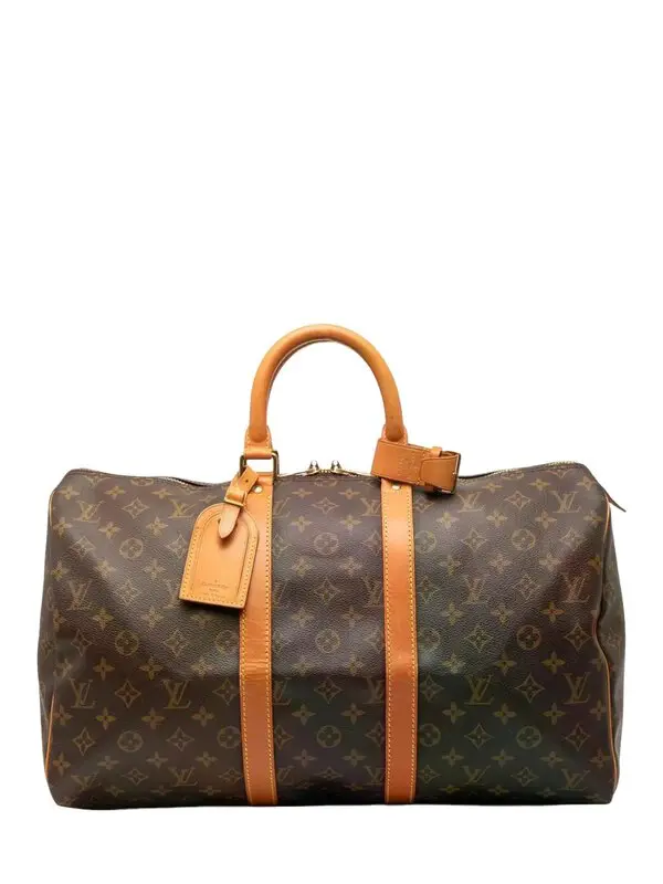 LOUIS VUITTON 1994 Monogram Keepall 45 Travel Bag - Brown