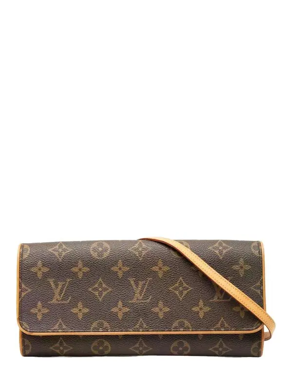 LOUIS VUITTON 2001 Monogram Pochette Twin Gm - Brown