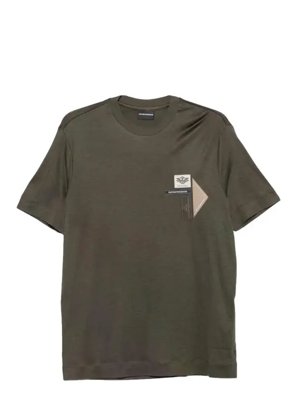Emporio Armani Patch-detail T-shirt - Green