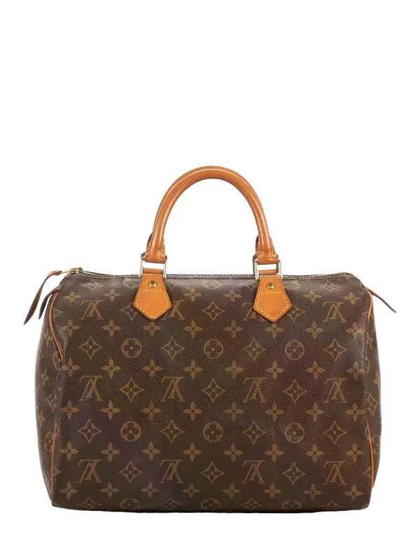 LOUIS VUITTON 2002 30 Speedy Top Tote Bag - Brown