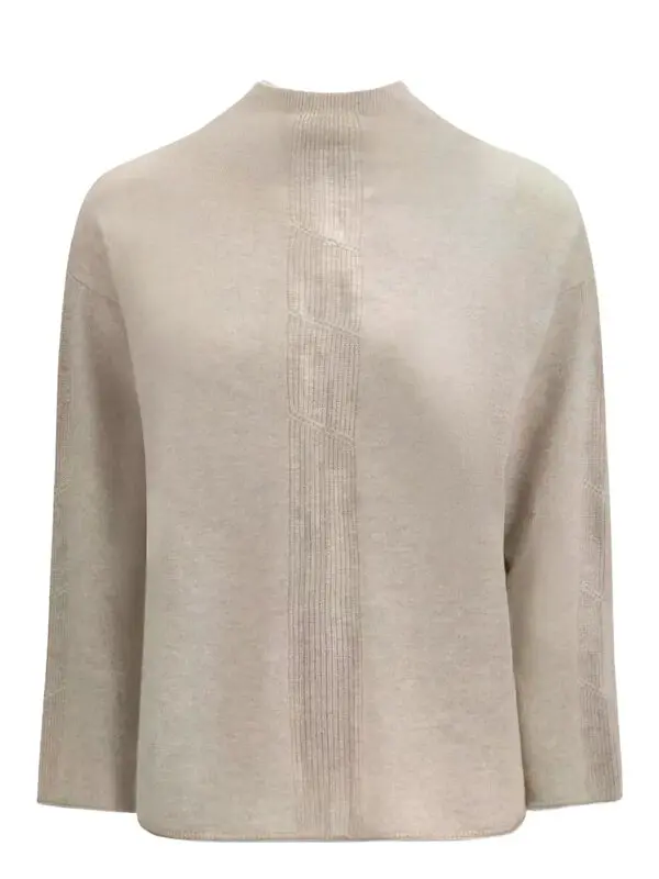 Max Mara Textured Panelled Sweater - Neutrals