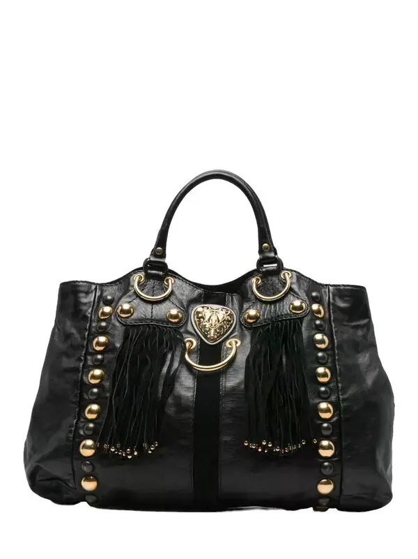 Gucci 2010s Babouska Leather Tote Bag - Black