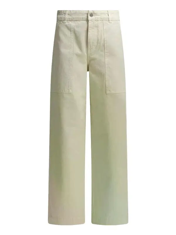 Moncler Patch-pocket Wide-leg Jeans - Neutrals