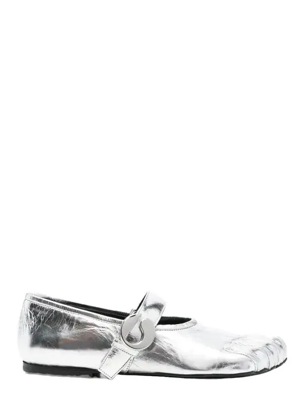 Coperni Five-toe Mary Jane Flat - Silver