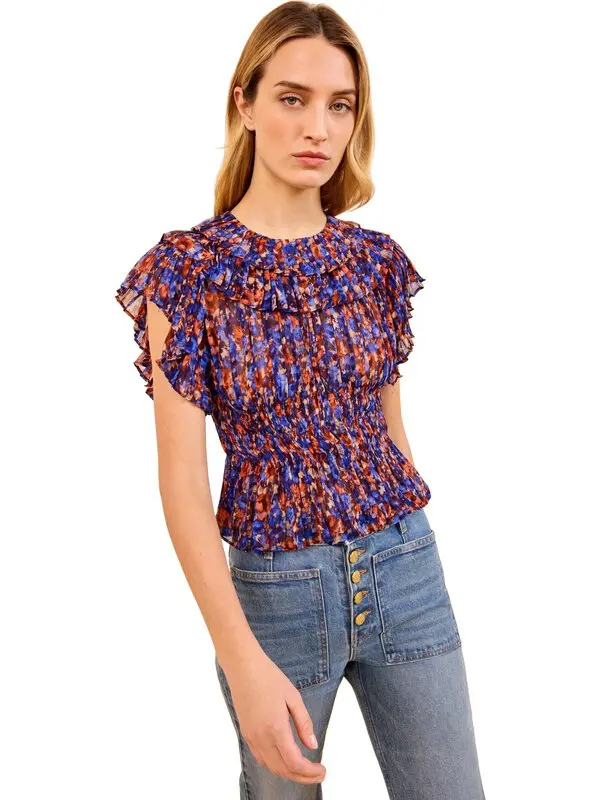 Ulla Johnson Athene Silk Top - Violet