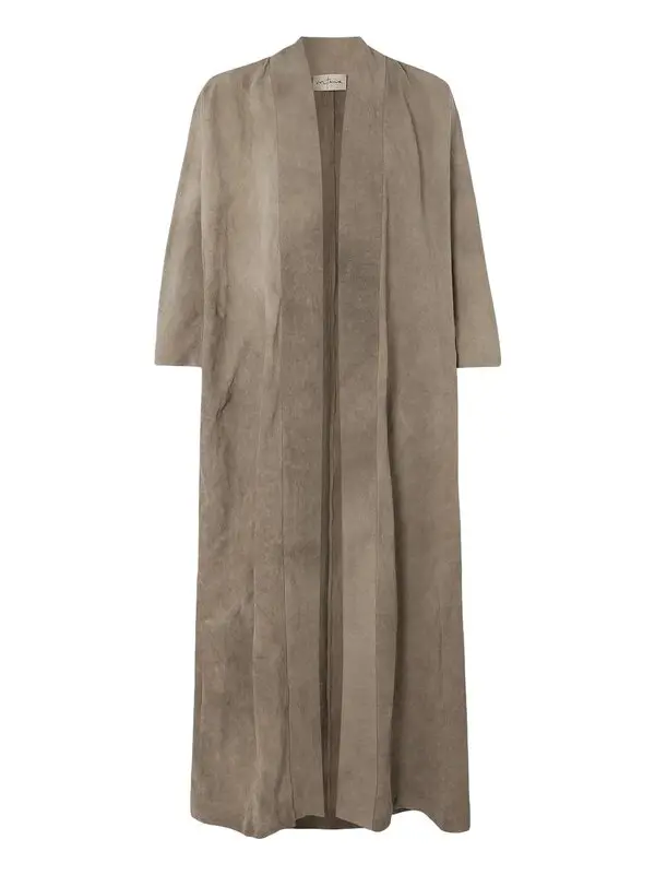 CORTANA Bimba Linen Coat - Mushroom