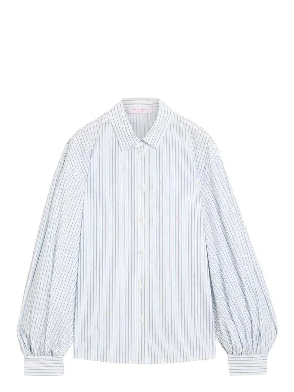 Carolina Herrera Striped Cotton-poplin Shirt - White