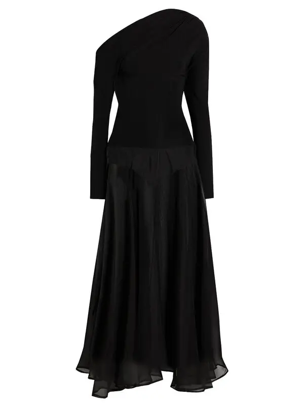 ESSE STUDIOS Aire Twist One-shoulder Maxi Dress - Black