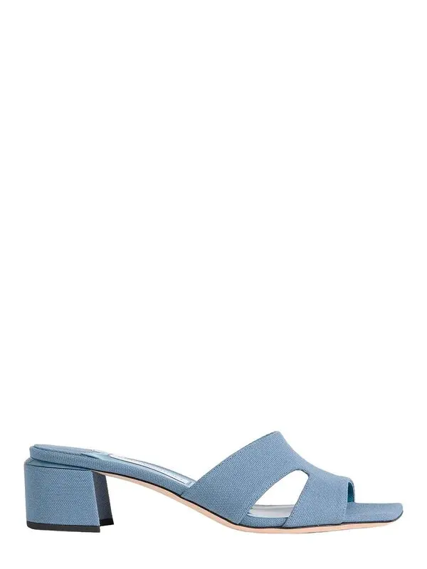 JIMMY CHOO Ellison 45 Canvas Mules - Blue