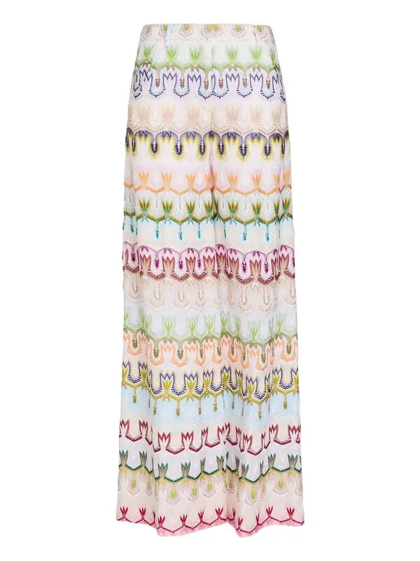 Missoni Crochet-knit Wide-leg Pants - Ivory