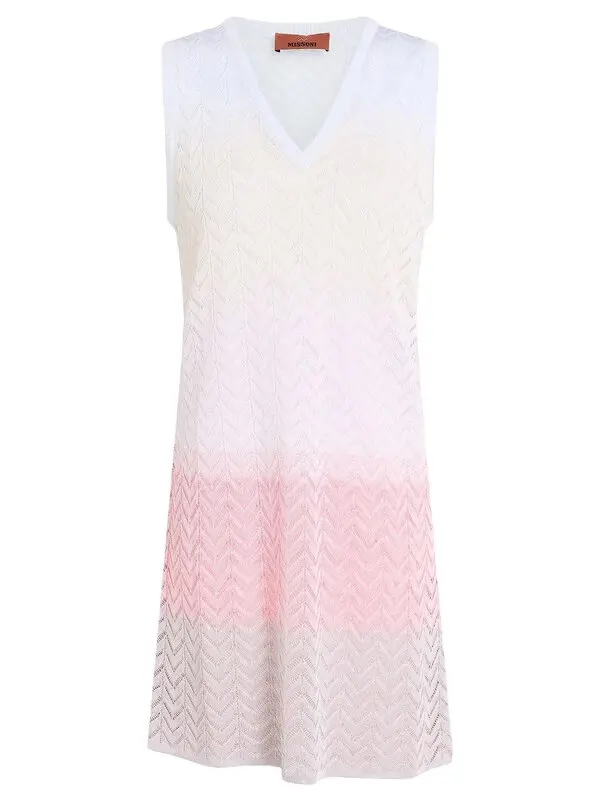 Missoni Crochet-knit Mini Dress - Baby Pink
