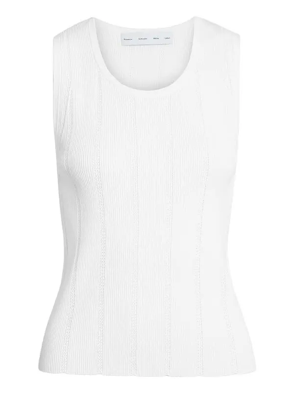 Proenza Schouler Perry Pointelle-knit Top - White