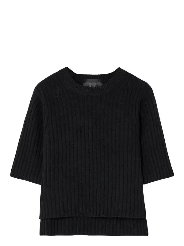 Arch4 Elma Ribbed Cashmere Sweater - Black