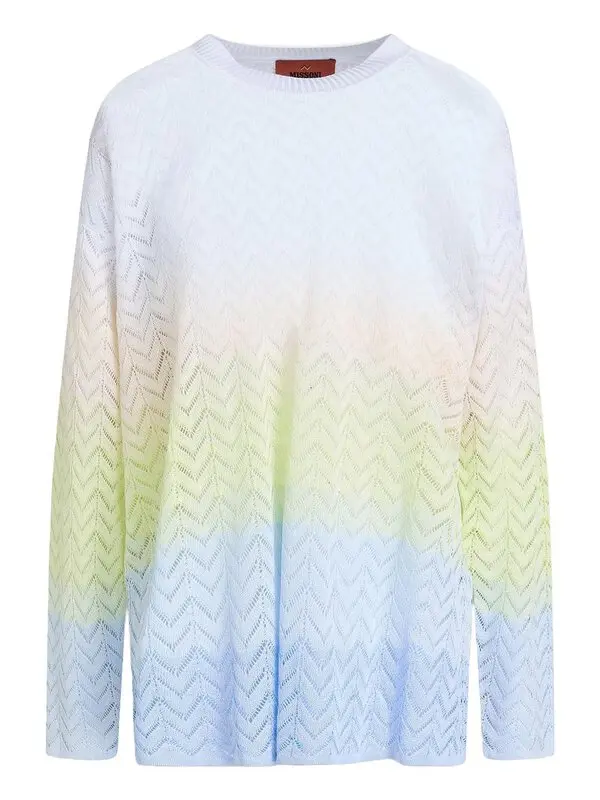 Missoni Crochet-knit Sweater - Light Blue