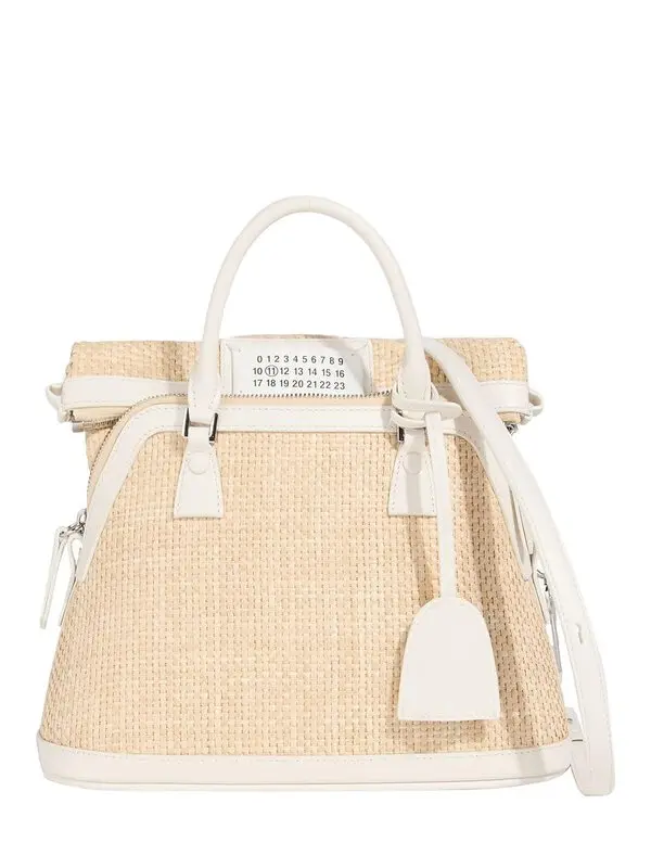 MAISON MARGIELA 5ac Classique Faux Raffia Tote - Neutral