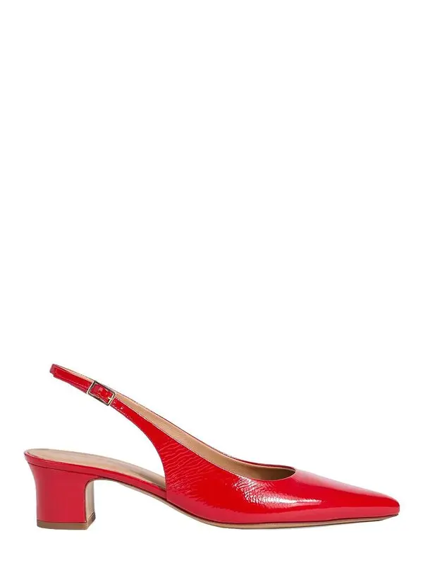 MANSUR GAVRIEL Patent Leather Slingback Pumps - Red