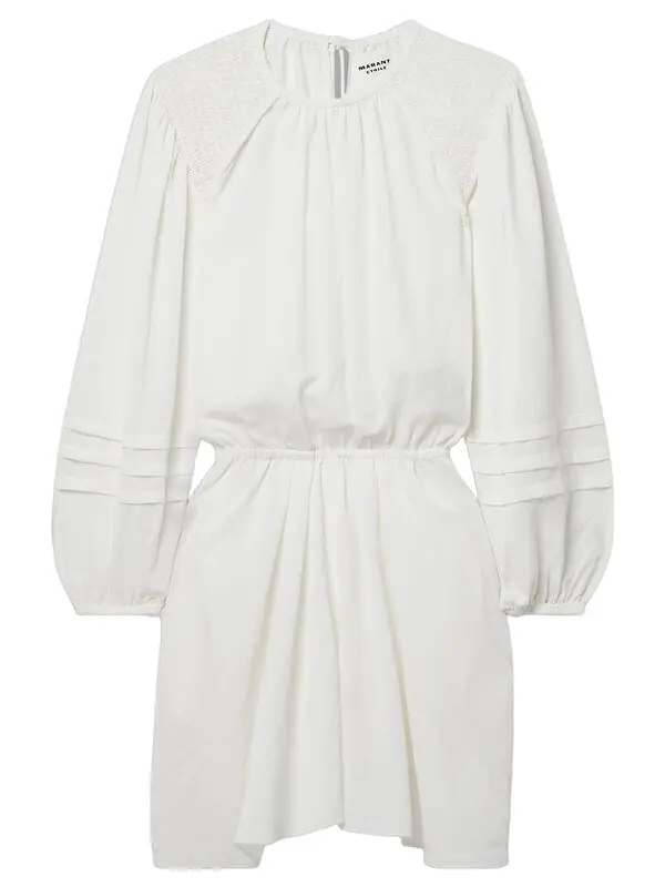 MARANT ETOILE Ladjo Crepe De Chine Mini Dress - White