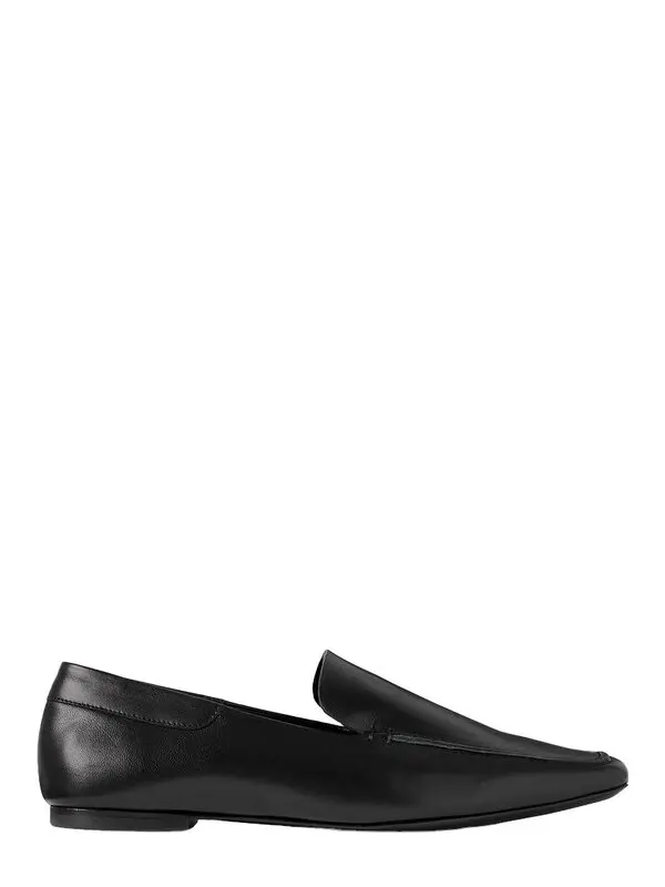 Staud Becks Leather Loafers - Black