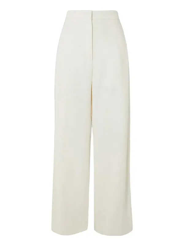Tove Gabrielle Woven Wide-leg Pants - Ivory