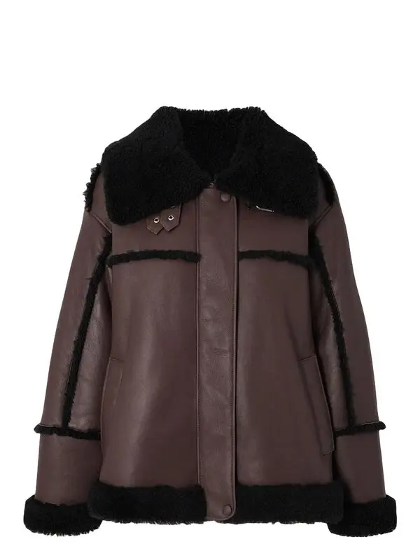 GOLDSIGN Shearling Jacket - Dark Brown