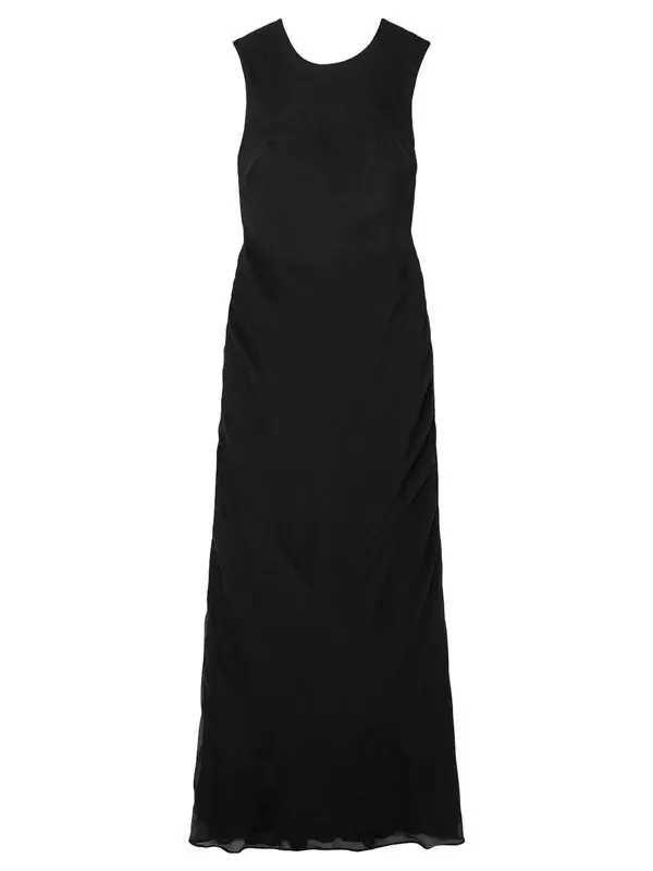 ST. AGNI Open-back Maxi Dress - Black