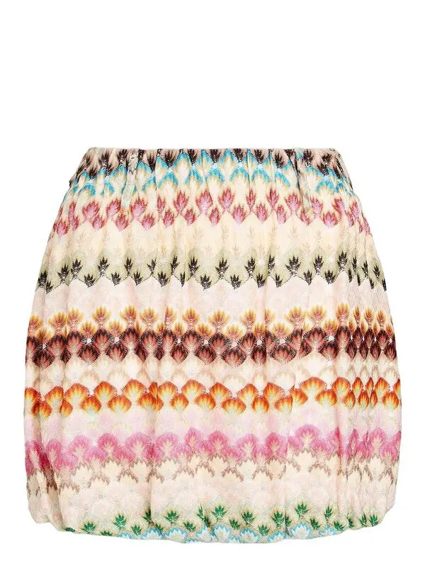 Missoni Striped Crochet-knit Mini Skirt - Ivory