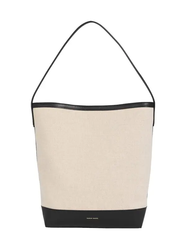 MANSUR GAVRIEL Everyday Cabas Leather-trimmed Tote - Ecru
