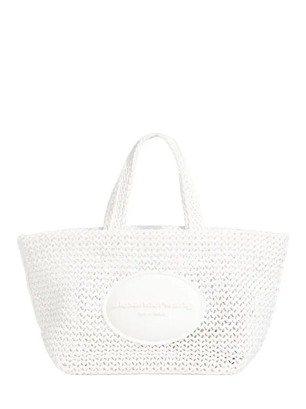 Alexander Wang Small Faux Raffia Tote - White