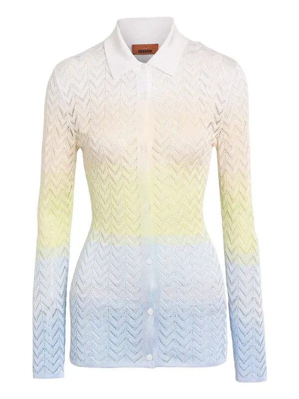 Missoni Crochet-knit Shirt - Light Blue