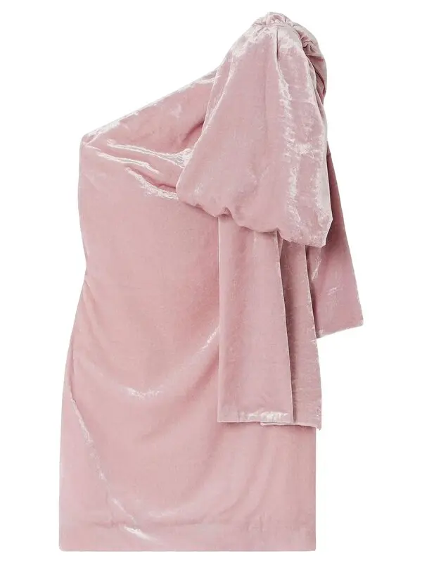 Bernadette Josselin One-shoulder Mini Dress - Baby Pink