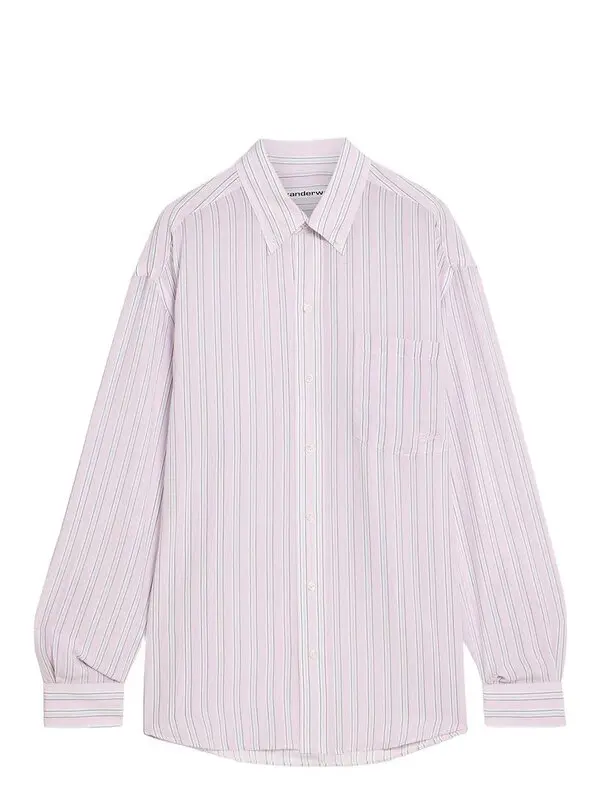 Alexander Wang Striped Silk Shirt - Lilac