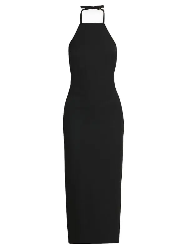 Cult Gaia Lior Cutout Bow-detailed Crepe Midi Dress - Black