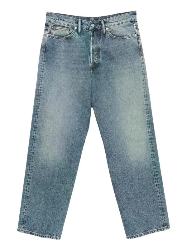 NINE:INTHE:MORNING Pocket Cotton Straight Leg Jeans - Blue