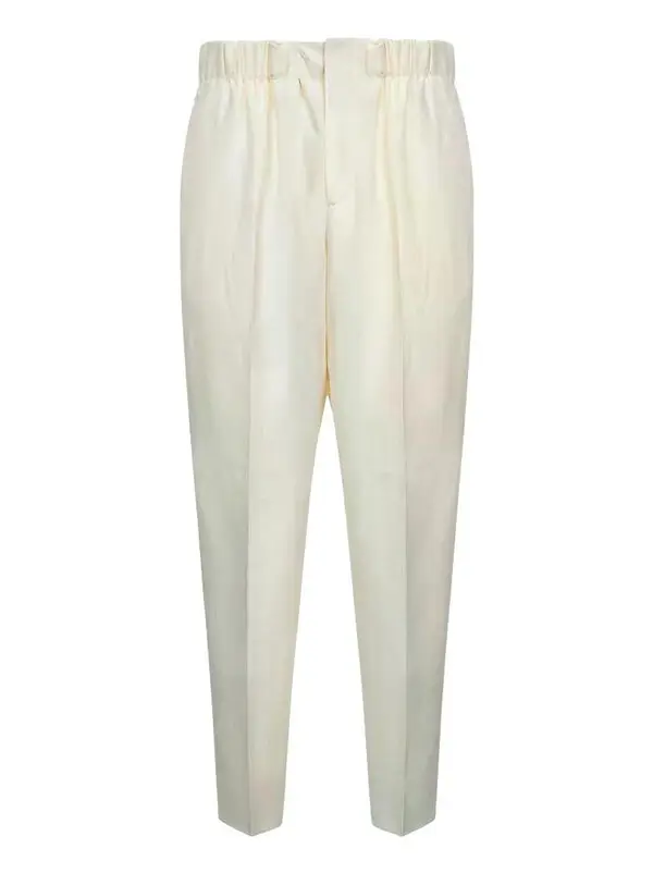 LANEUS Elasticated-waistband Trousers - Neutrals