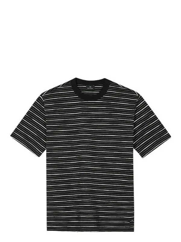 Paul Smith Cotton Multistripe T-shirt - Black