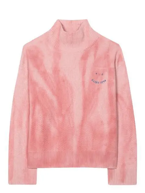 Paul Smith Wool-blend Roll Neck Sweater - Pink