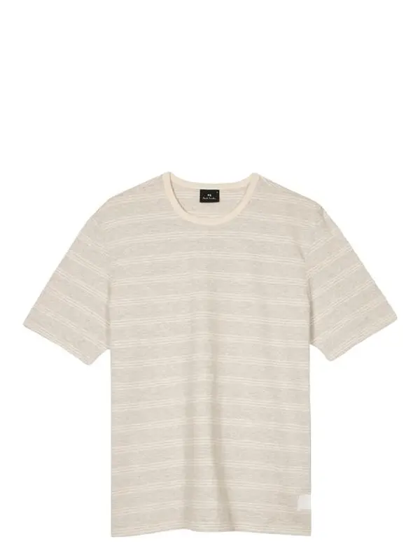 Paul Smith Ecru Stripe Marl T-shirt - White