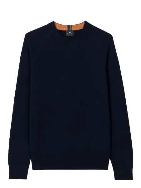 Paul Smith Merino Wool Raglan Sweater - Blue