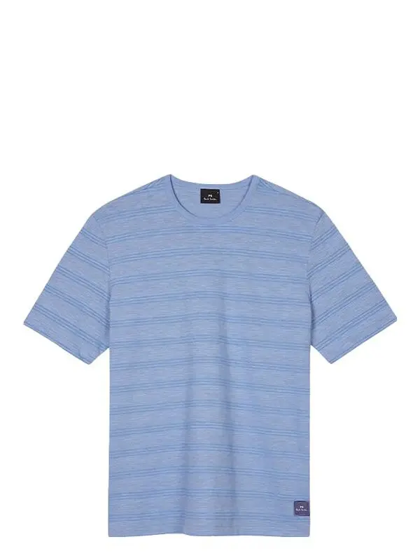 Paul Smith Powder Stripe Marl T-shirt - Blue