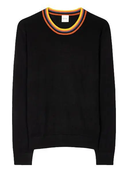 Paul Smith Artist Stripe Merino Sweater - Black