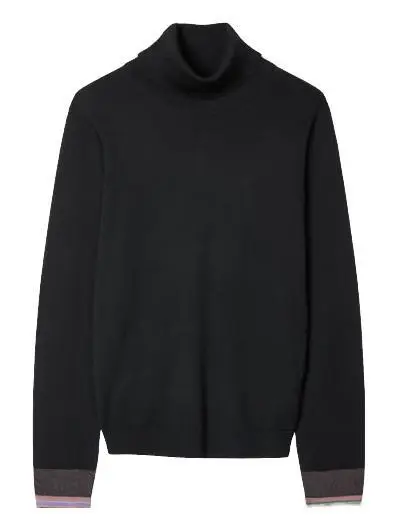 Paul Smith Wool Knitted Roll Neck Sweater - Black