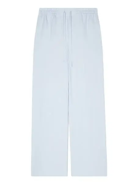 Paul Smith Wide Leg Linen Trousers - Blue