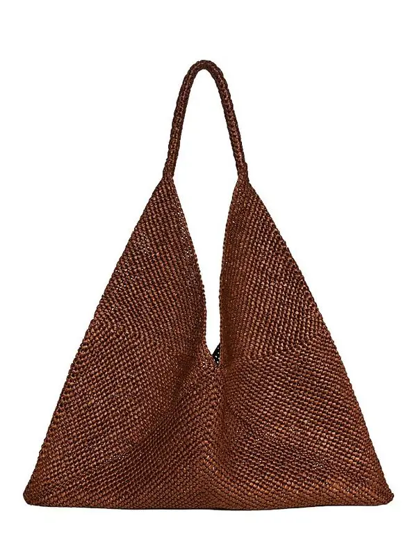 A.L.C. Sid Raffia Tote Bag - Chocolate