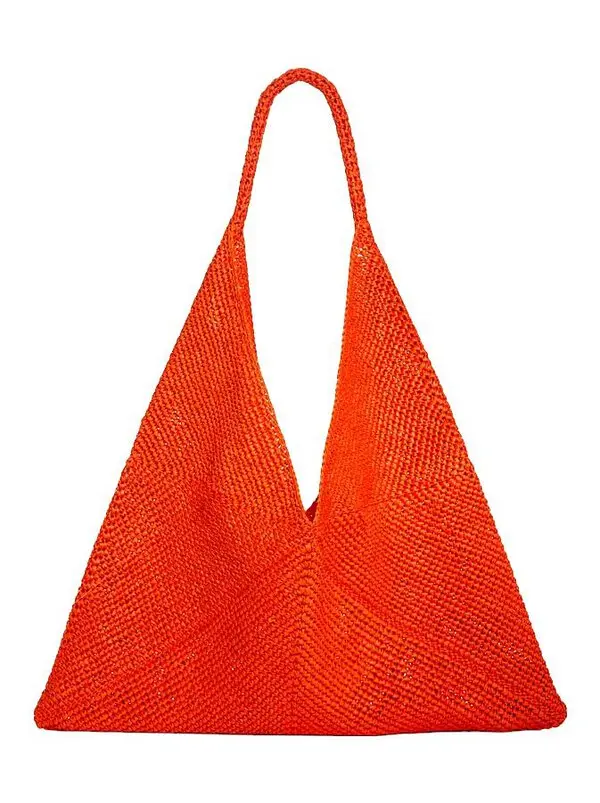 A.L.C. Sid Raffia Tote Bag - Persimmon