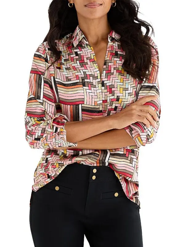 NIC+ZOE Colorweave Shirt - Pink Multi