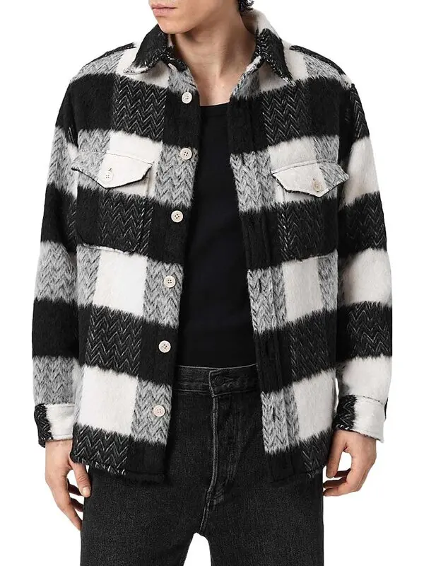 ALLSAINTS River Plaid Shirt - Black/white