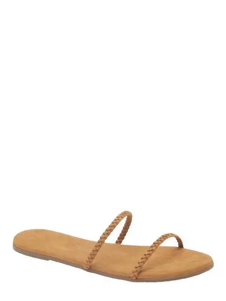 Tkees Gemma Braid Slide Sandal - Camel