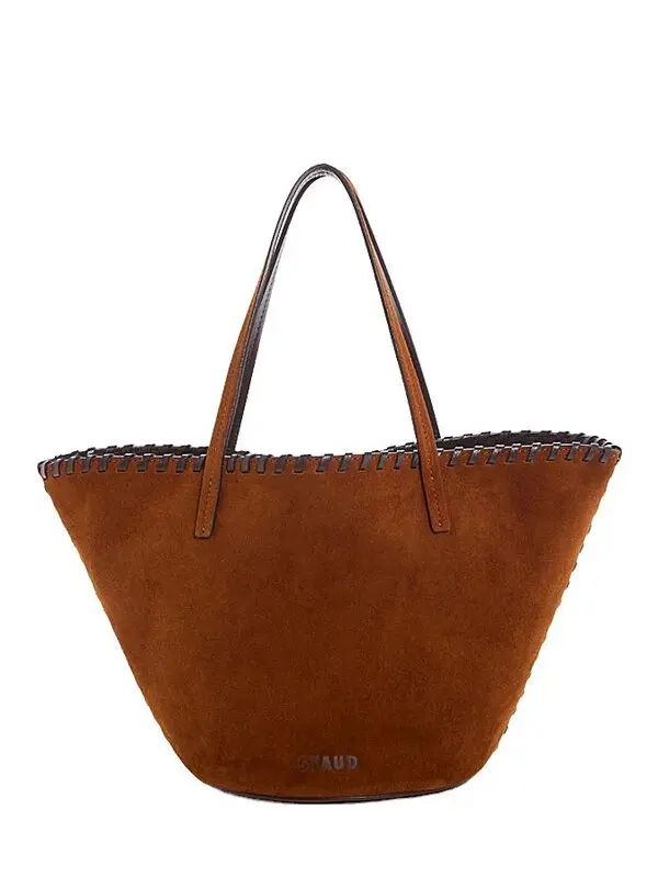 Staud Caro Suede Bucket Bag - Tabac Suede Espresso