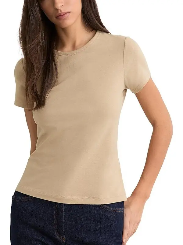 REISS Jolie Soft Tee - Neutral