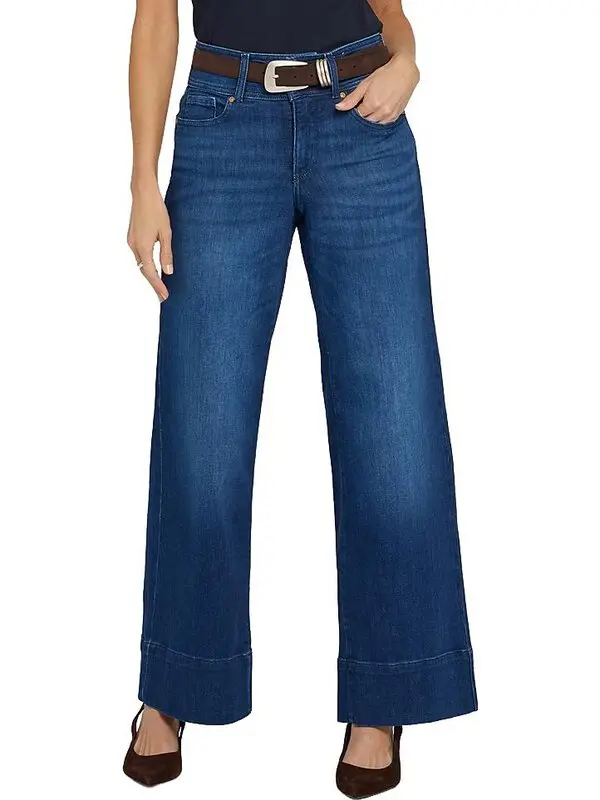 NYDJ Teresa High-rise Wide-leg Double Button Jeans - Deep Wave